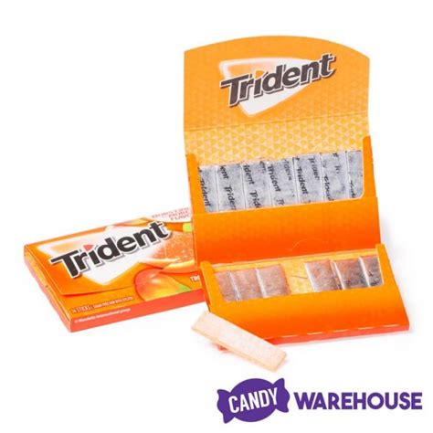 Trident Tropical Twist Sugar Free Gum 15 Piece Box Bestcandyshop