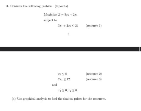 Solved 3 Consider The Following Problem 3 Points