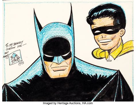 Original Comic Artillustrations Bob Kane Batman And Robin Color