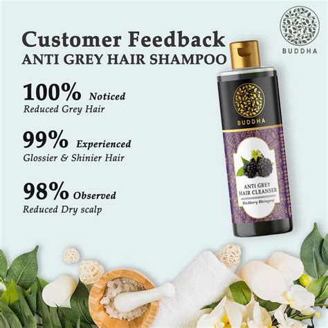 Buddha Natural Grey Hair Shampoo Combo With Wide Tooth Shampoo Kacchi