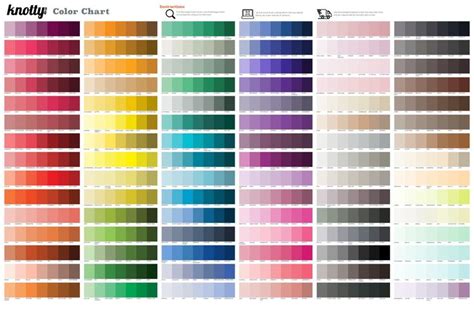 Knotty Tie ColorMatch Chart