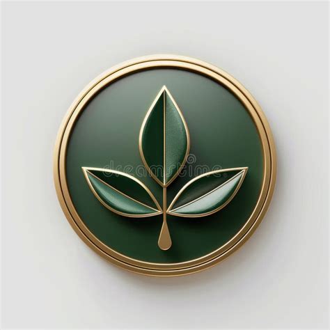 Elegant Golden Leaf Emblem Stock Illustrations 5588 Elegant Golden