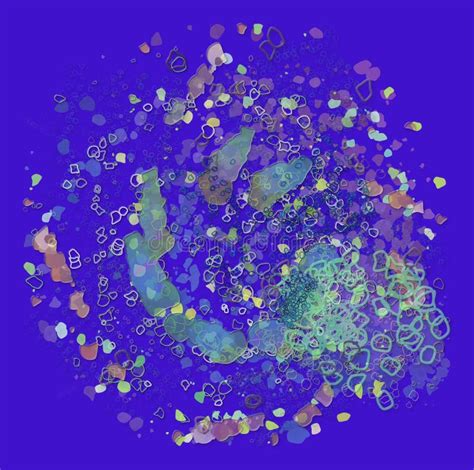 Color Abstract Pattern Generative Blended Messy Shapes Art Background