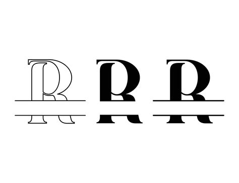 Letter R Split Logo Design For Name Template 11818568 Vector Art At Vecteezy