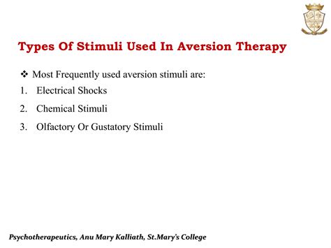 Psychologyaversion Therapy Pptx