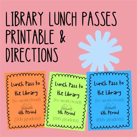 Library Lunch Passes Canva Template And Directions By Eduinnovate