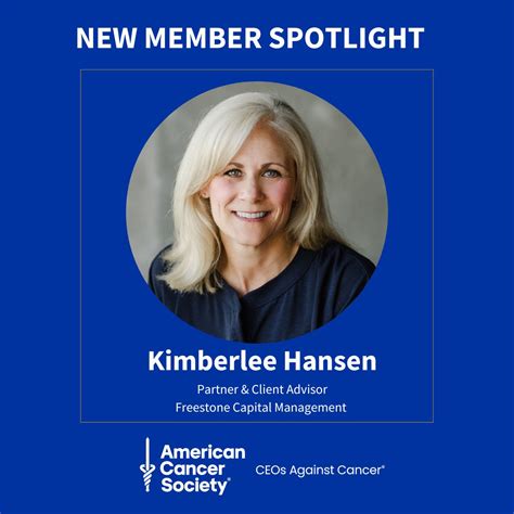 Our Very Own Kimberlee Hansen Recently Joined The Ceos Against Cancer