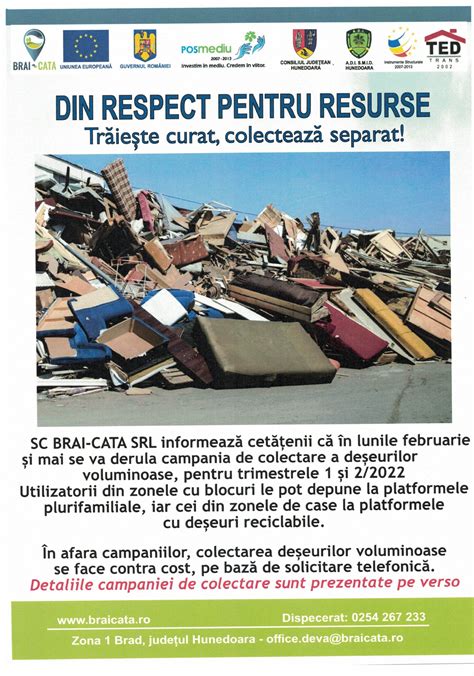 Grafic De Colectare Deseuri Voluminoase Primaria Vața De Jos