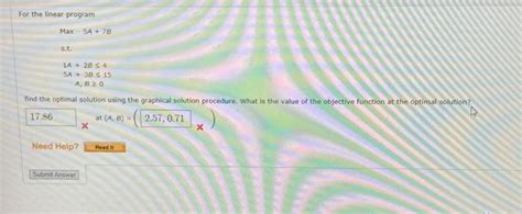 Solved For The Linear Program Max S T A B A B Chegg