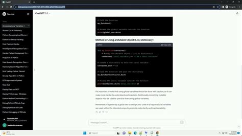 How To Access Local Variable Outside Function In Python Youtube