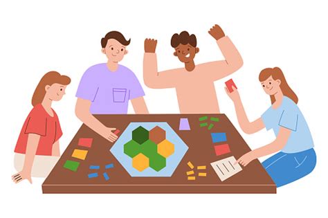 보드게임을 하는 가족과 친구들 만화 남자와 여자와 함께 손으로 그린 구성입니다 사람들은 함께 시간을 보내고 집에서 여가 활동을 합니다 가족에 대한 스톡 벡터 아트 및 기타