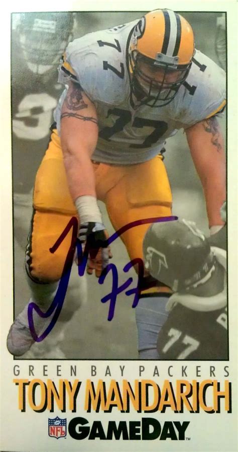 Mandarich Tony The Football Autograph Encyclopedia