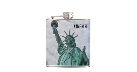 Statue Of Liberty Hip Flask Customize Name Zazzle