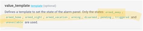 Template Alarm Control Panel How To Personalize Value Template