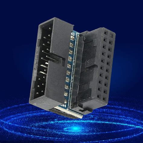 Buy ASHATA USB 3 0 19 Pin Turn Connector 19 PIN Turn 90 Degree Turn Joint For Host Wiring