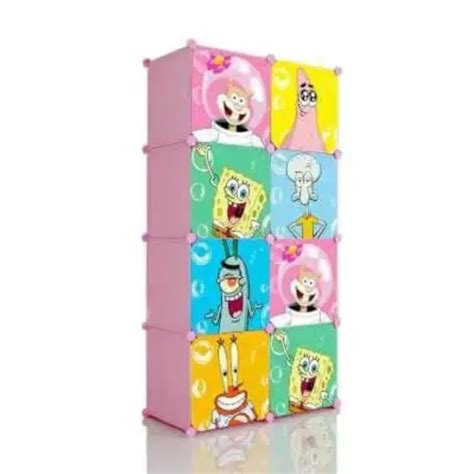 Filling Cabinet Cod Spongebob 8 Cubes Diy Storage Cabinet Wardrobe Space Saver Organizer With