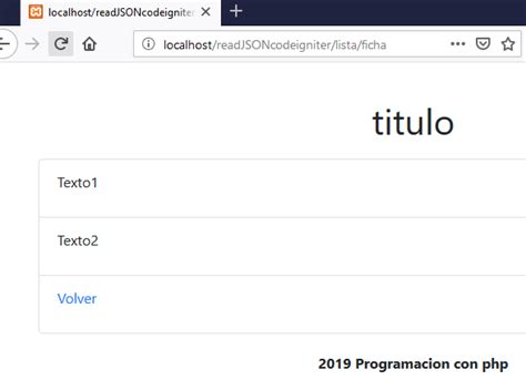 Tutorial De Web En Php Con Codeigniter Y Json 2 Programación Con Php