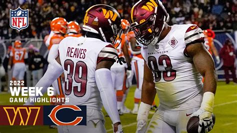 Washington Commanders Vs Chicago Bears 2022 Week 6 Game Highlights