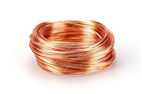 Premium Photo Copper Wire Isolated On White Background