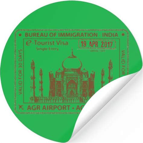India Passport Stamp Designed And Sold By Caromcdaniel