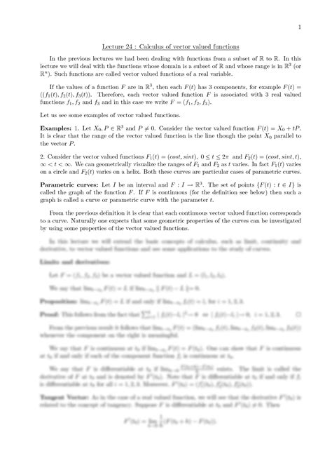 Solution Calculus Of Vector Valued Functions Mth101 Studypool