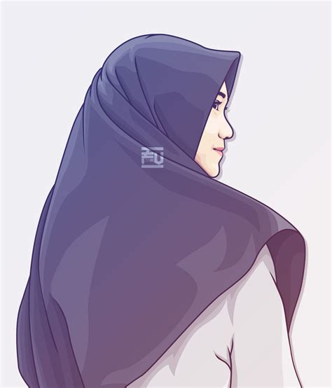 22 Gambar Vektor Wanita Cantik Berhijab Basgalanos