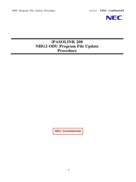 Обновление прошивки odu nec ipasolink pdf windows xp microsoft