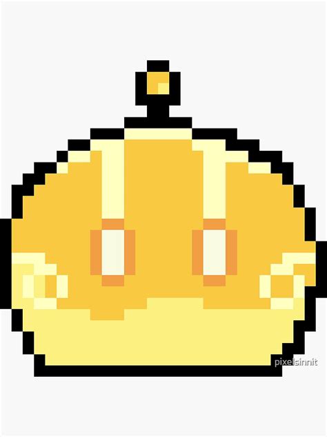 Genshin Impact Mutant Electro Slime Pixel Art Sticker By Pixelsinnit