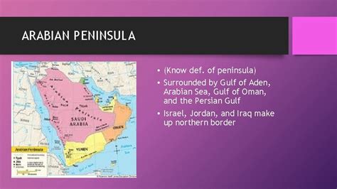 The Arabian Peninsula Red Sea Africa And Arabia