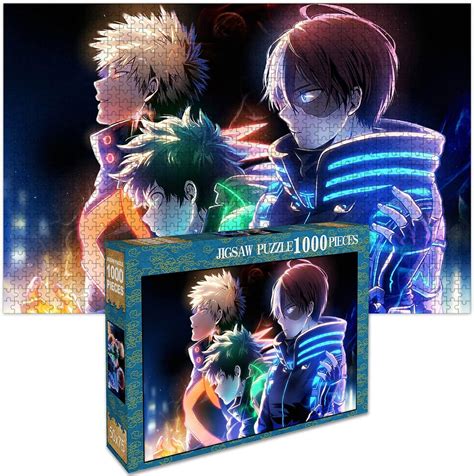 Amazon ヒロアカ パズル 1000ピースオールマイト 爆豪勝己 轟焦凍 緑谷出久 50x75cm 人気 キャラクター グッズ 僕の