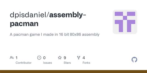 Github Dpisdanielassembly Pacman A Pacman Game I Made In 16 Bit 80x86 Assembly
