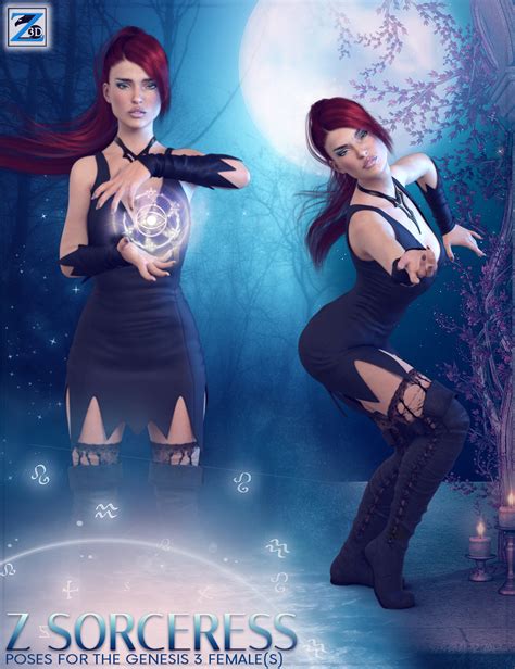 Z Sorceress Poses For The Genesis 3 Female S Daz 3d