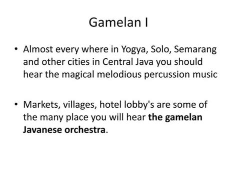 Gamelan Ppt Music Entertainment