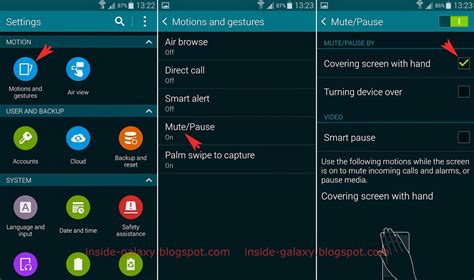 Inside Galaxy Samsung Galaxy S5 How To Enable And Use Cover To Mute Pause Gesture In Android 4