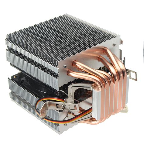 6 Heat Pipes Blue Led Cpu Cooling Fan Cooler Heatsink For Intel Lag 1155 1156 Amd Socket Am3am2