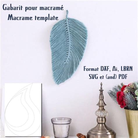 Macrame Leaf Cutting Template Etsy