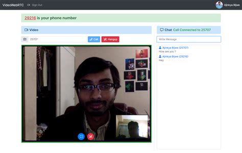 Github Ajinkyabijwe Webrtcvideocall Web Rtc Implementation Using Peerjs Firebase