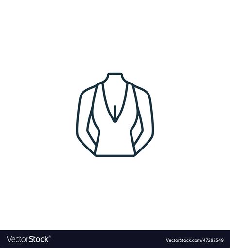 Decolette Icon Monochrome Simple Sign From Vector Image