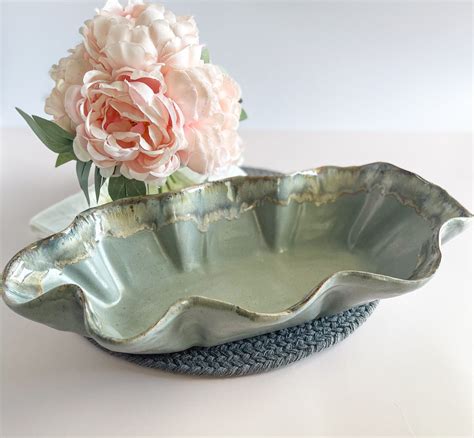 Etta B Pottery Peaceful With Lapis Centerpiece Dish Southernlyplace