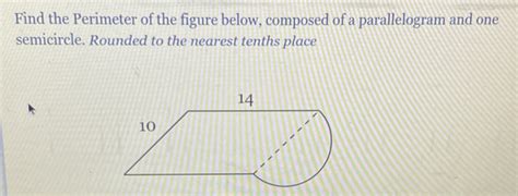 Solved Find The Perimeter Of The Figure Below Composed Of A