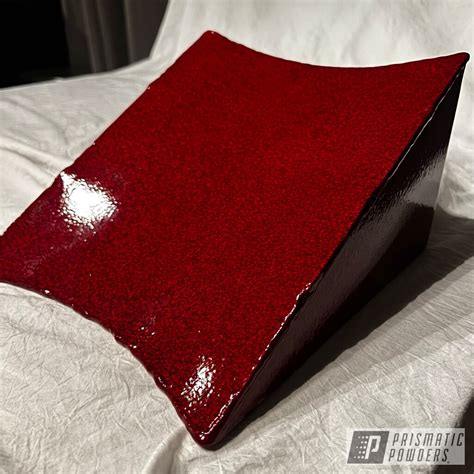 Chock Block Finished In Lollypop Red And Hilltop Silver Prismatic Powders