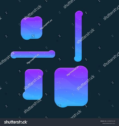 Game Ui Set Purple Blue Abstract Stock Vector Royalty Free Shutterstock