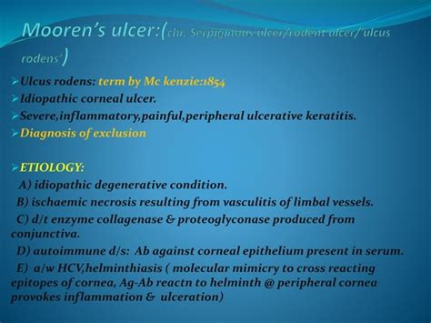 Etiology Pathology And Pathogenesis Of Corneal Ulcer
