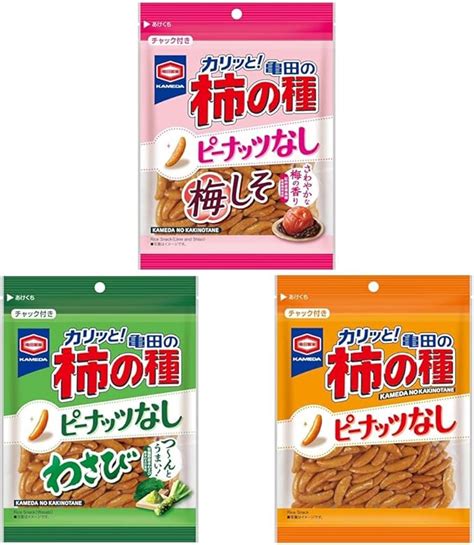 Jp 【セット買い】亀田製菓 亀田の柿の種ピーナッツなし 梅しそ 91g×12袋 亀田製菓 亀田の柿の種ピーナッツ