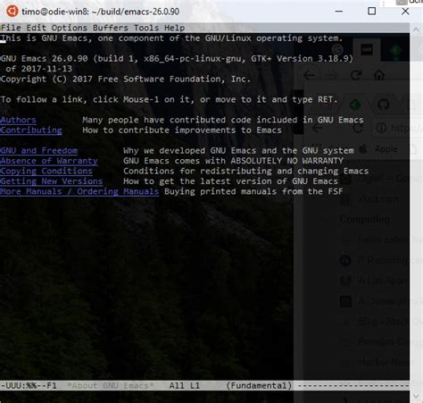 Emacs On The Linux Subsystem For Windows The Lone C Coder S Blog