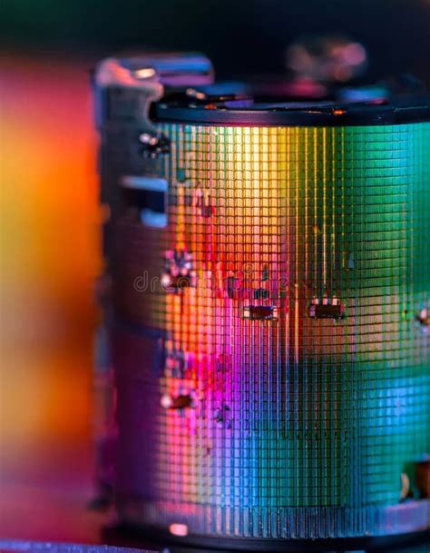 Showcasing A Digital Camera Sensor Plates Vibrant Colors And Intricate Details Stock Image