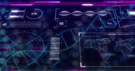 Animation Of Dna Strand Over Data Proces Stock Video Pond