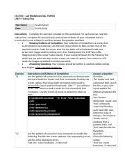 Lab 7 Docx CIS 2550 Lab Worksheets ALL TOPICS LAB 7 Finding Files Your Name Date Austin