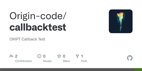 github origin code callbacktest ompt callback test