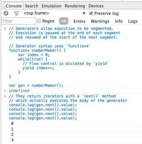 Es6 Generators In Chrome A Guide